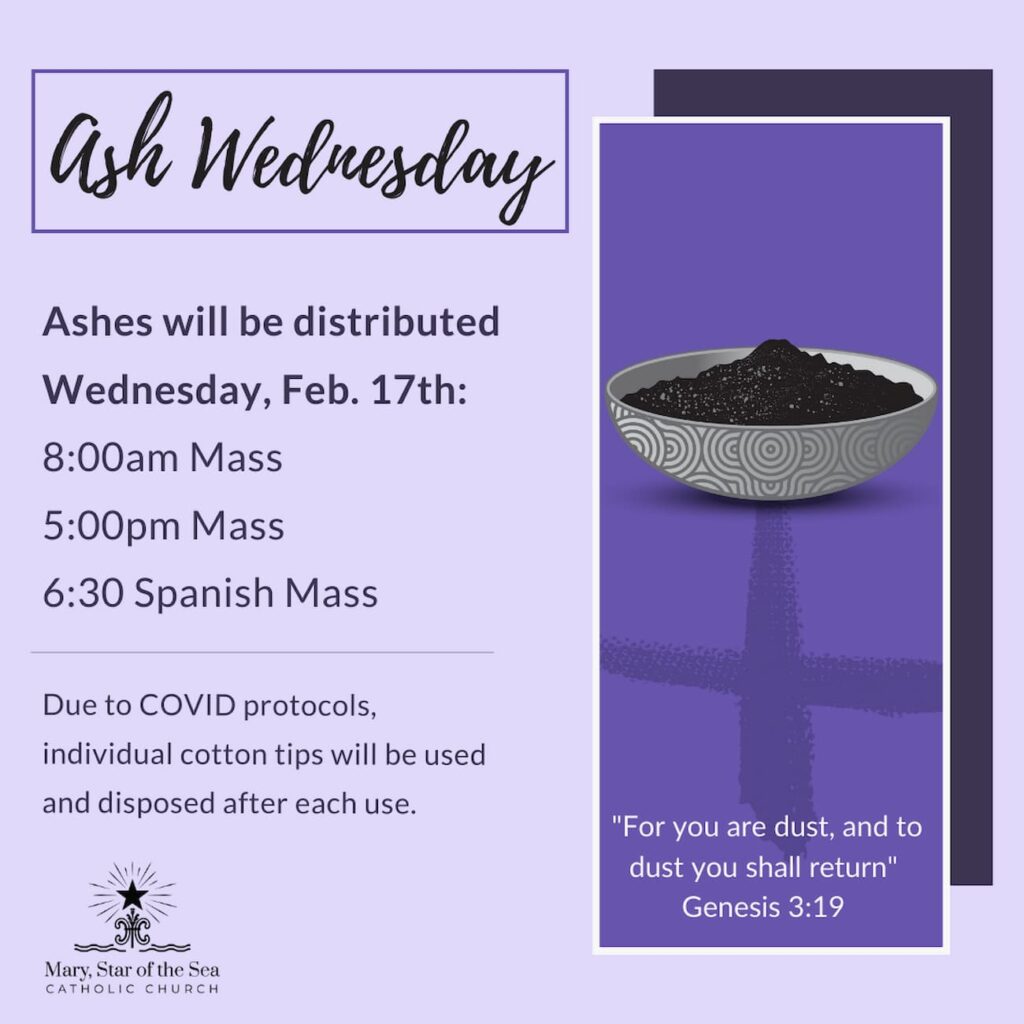 Ash Wednesday 2021 – Mary, Star of the Sea